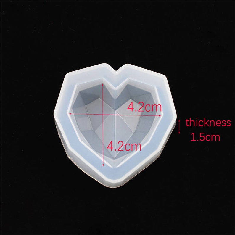 Heart Gem Mold Silicone Mold for Resin Handmade DIY Jewelry Making ...