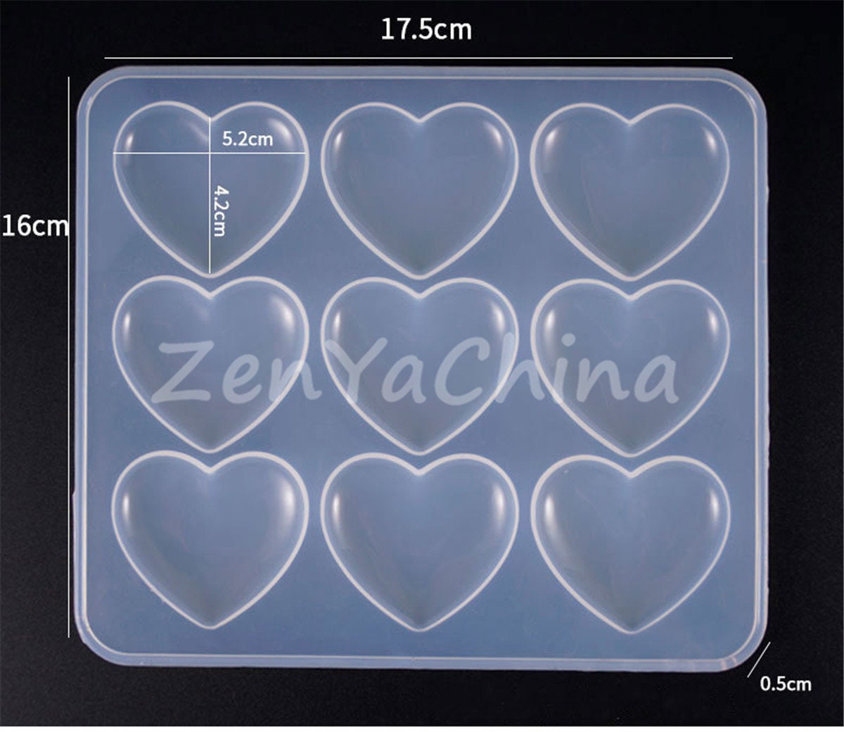 Love Heart Silicone Mold Jewelry Making DIY Tool Epoxy Resin - Etsy