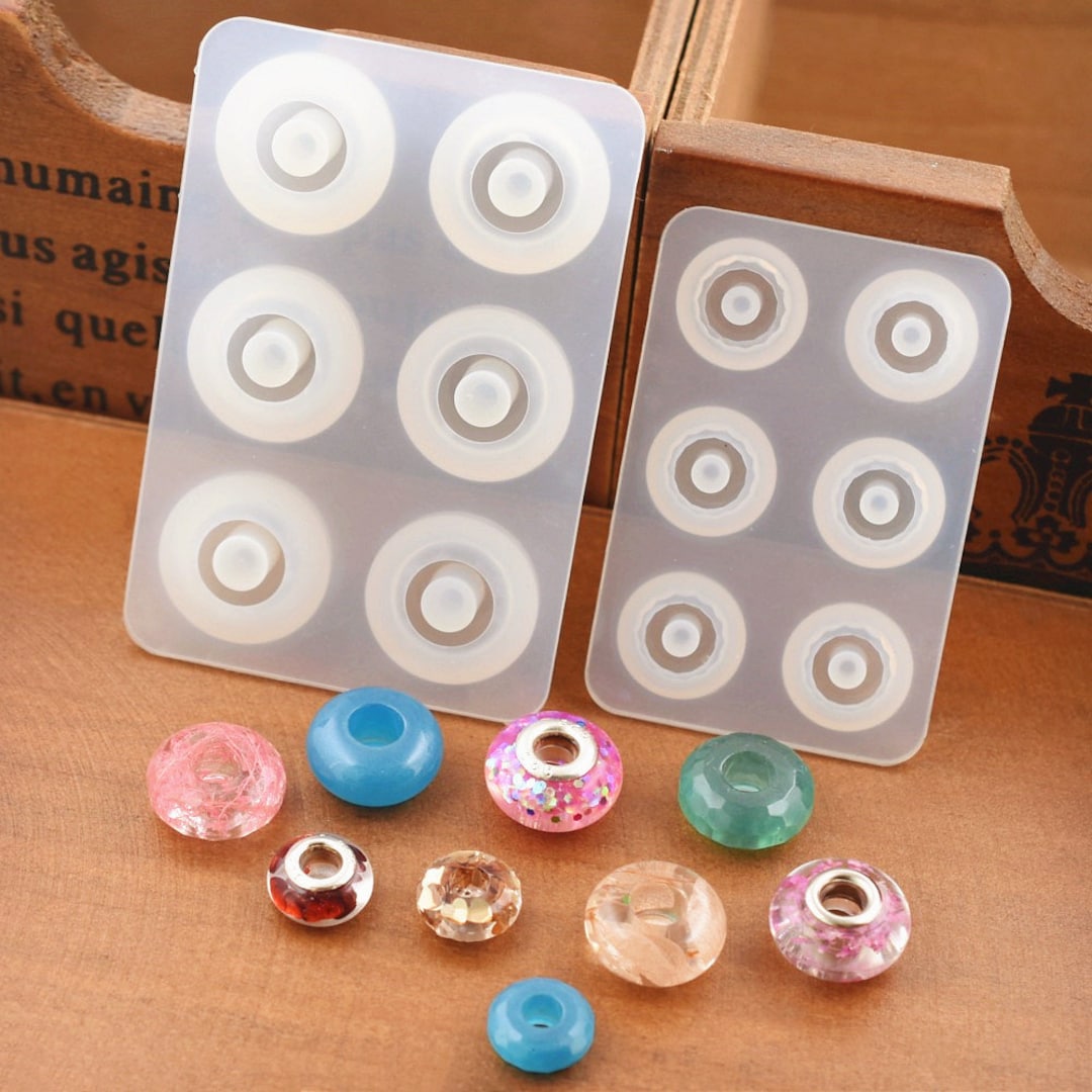 Silicone Mold for Jewelry Beads Oblate Flat Ball Beads 16mm 12mm ...