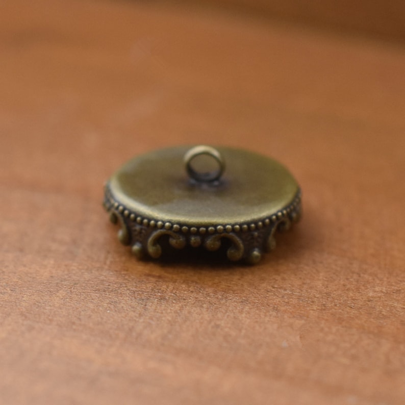 15mm Brass Setting Hanger Ring Base Setting Base , Antique Bronze and ...