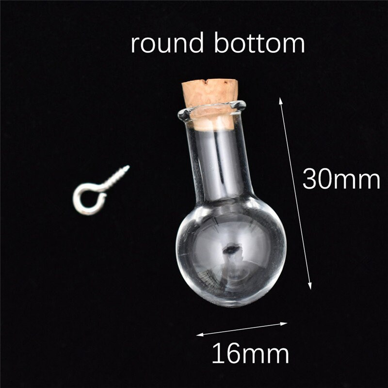 Clear Glass Bottle With Cork With Silver Color Hooks Wishing - Etsy