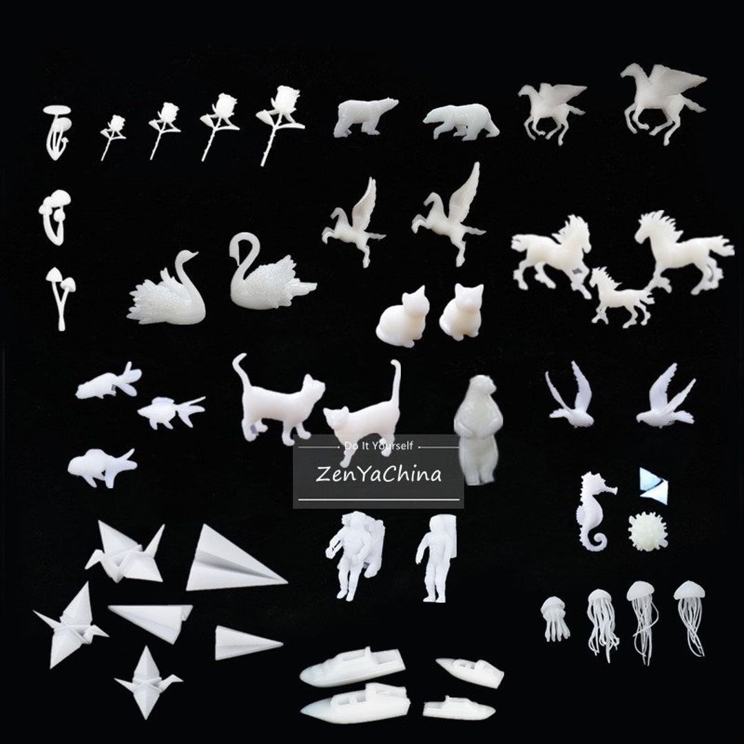 3D Cute ELK Jellyfish Swan Polar Bear for Resin Art DIY Craft Resin ...