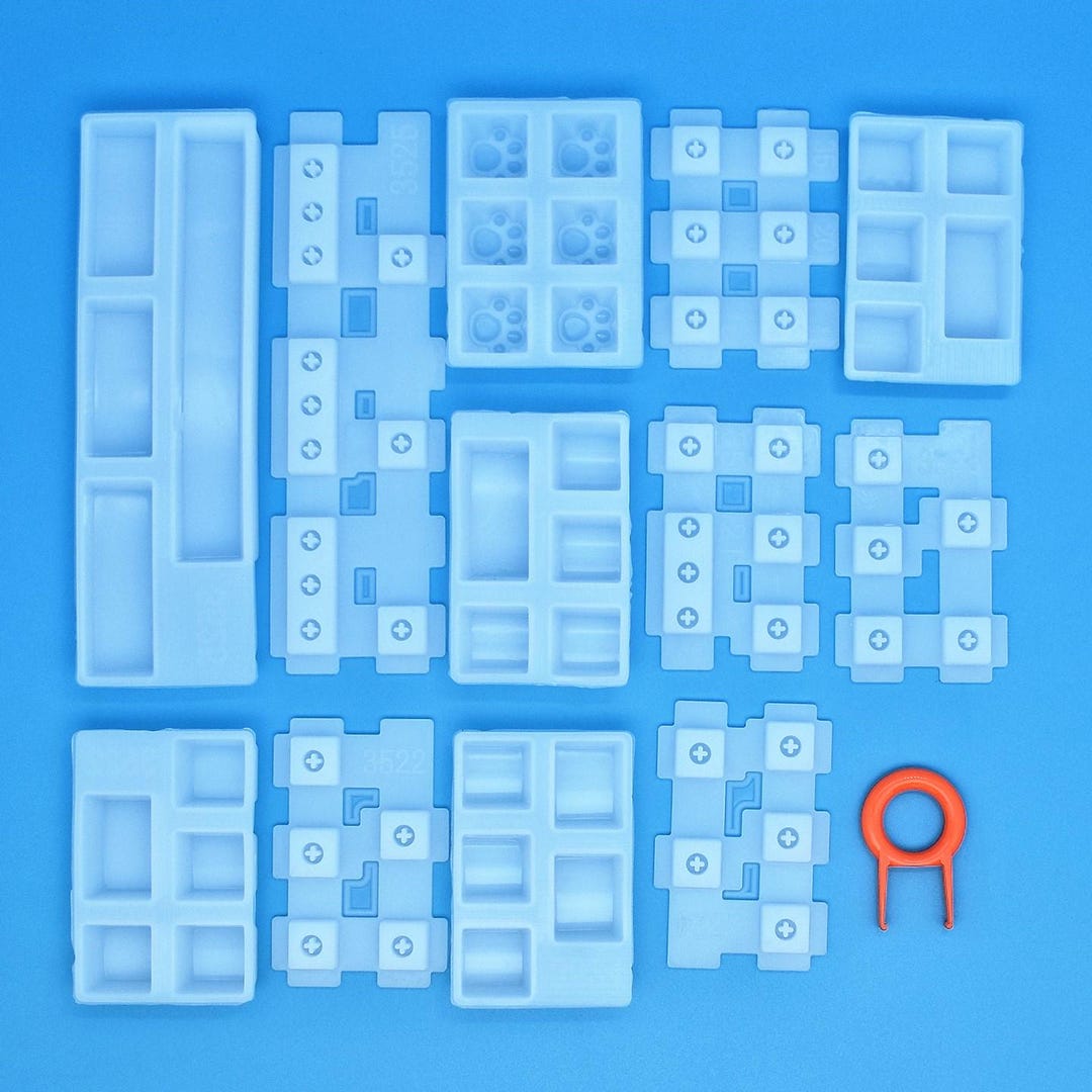 13pieces/set Mechanical Keyboard OEM Key Cap Mold Silicone Mold Resin ...