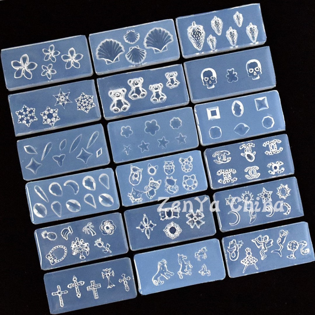 3D Nail Decoration Mold Nail Art Mold Nail Patch Crystal Template ...