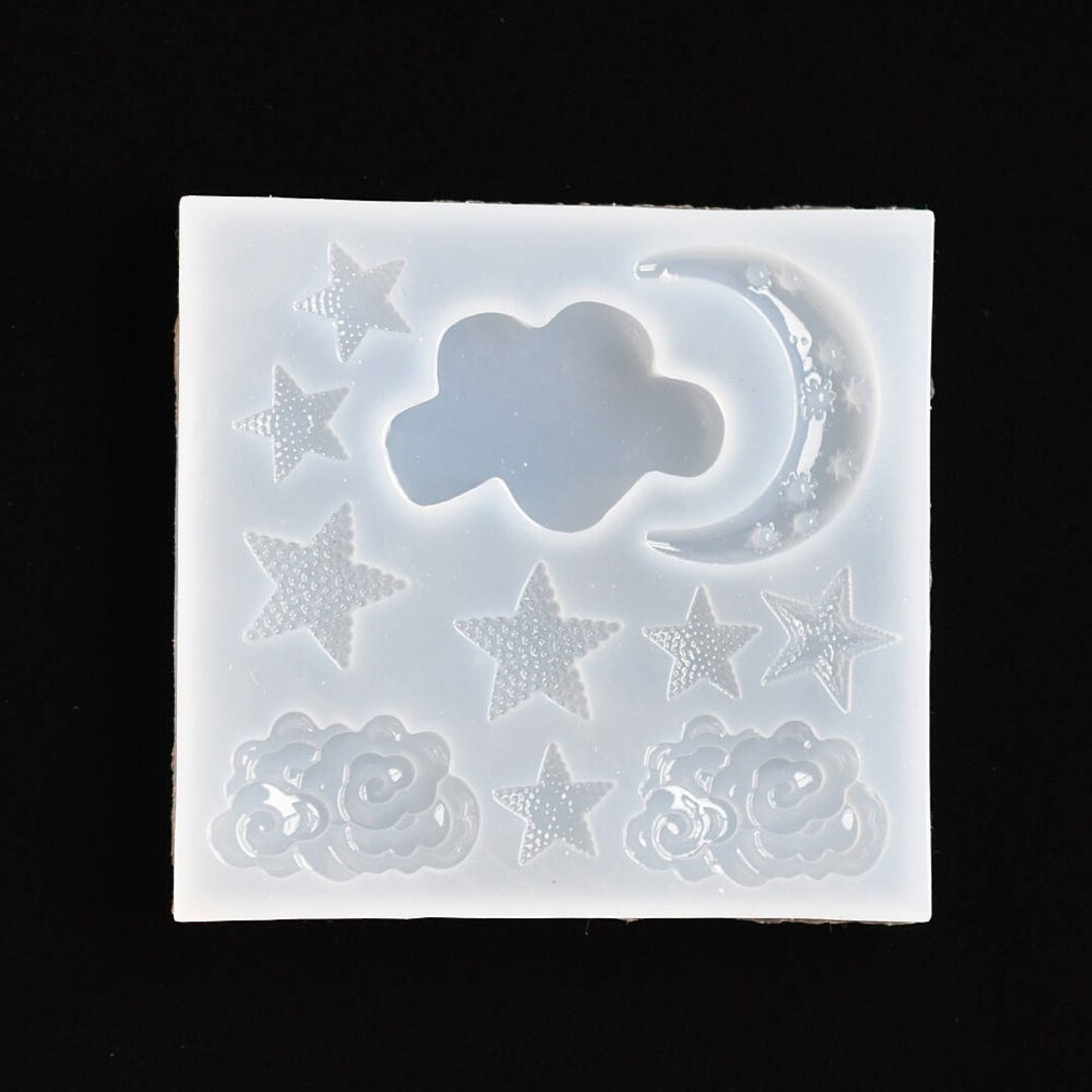 Moon Star Clouds Charms Pendant Resin Silicone Mould Handmade DIY ...