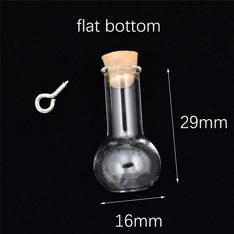 Clear Glass Bottle With Cork With Silver Color Hooks Wishing - Etsy