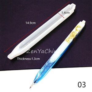 Silicone Mold for Pen Resin Pen Mold Tube Ornaments Resin Clear Mould ...
