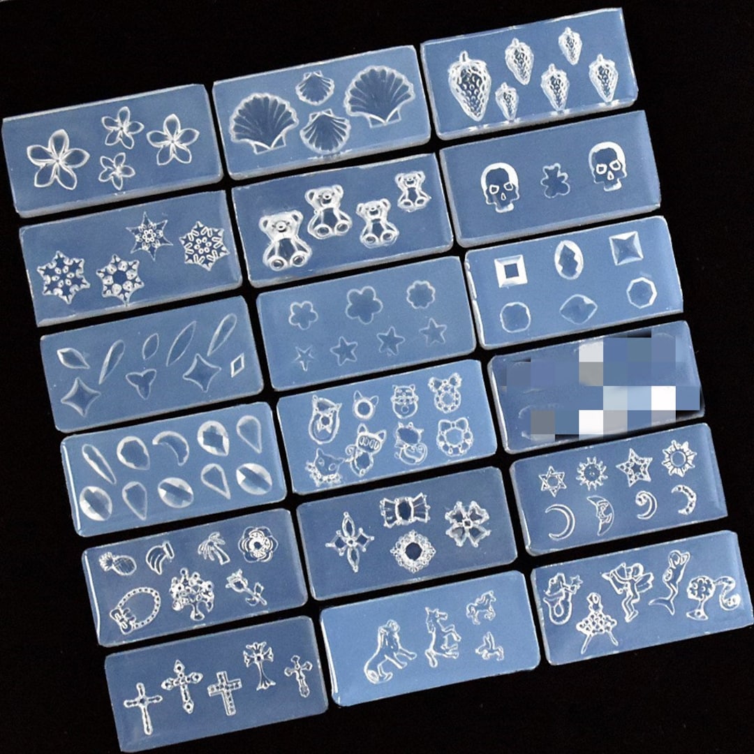 3D Nail Decoration Mold Nail Art Mold Nail Patch Crystal Template ...