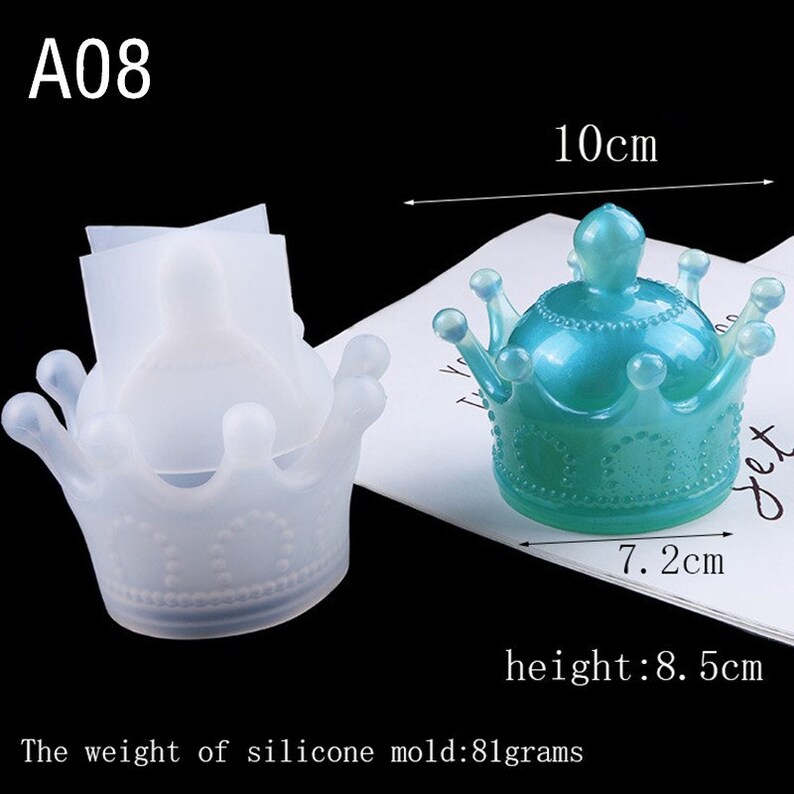 Crown Storage Box Mold Resin Pumpkin Box Candy Can Storage Box | Etsy