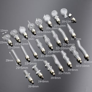 10pcs 5mm Outside Diameter Glass Vial With Tassel Cap Glass Vial ...