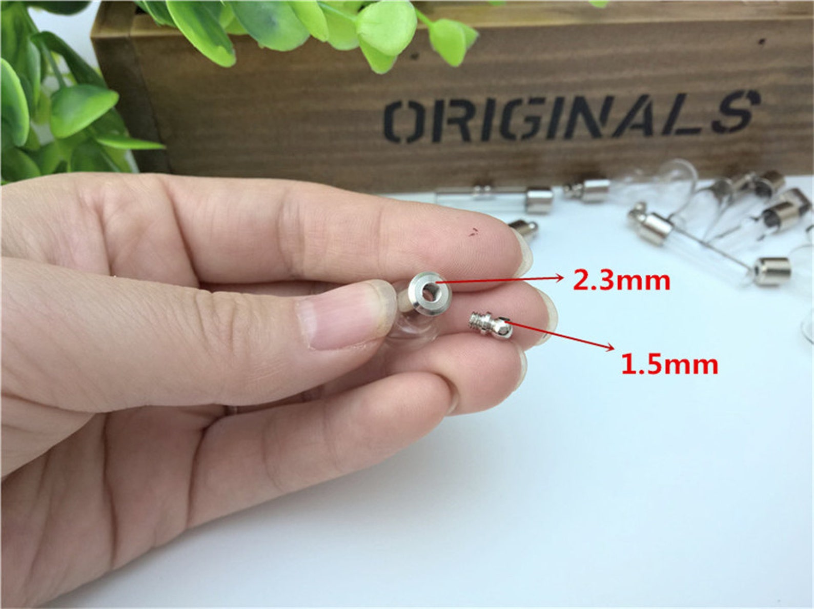 5pcs 6mm Outside Diameter Glass Tube With O Rings Glass Vial Pendant ...