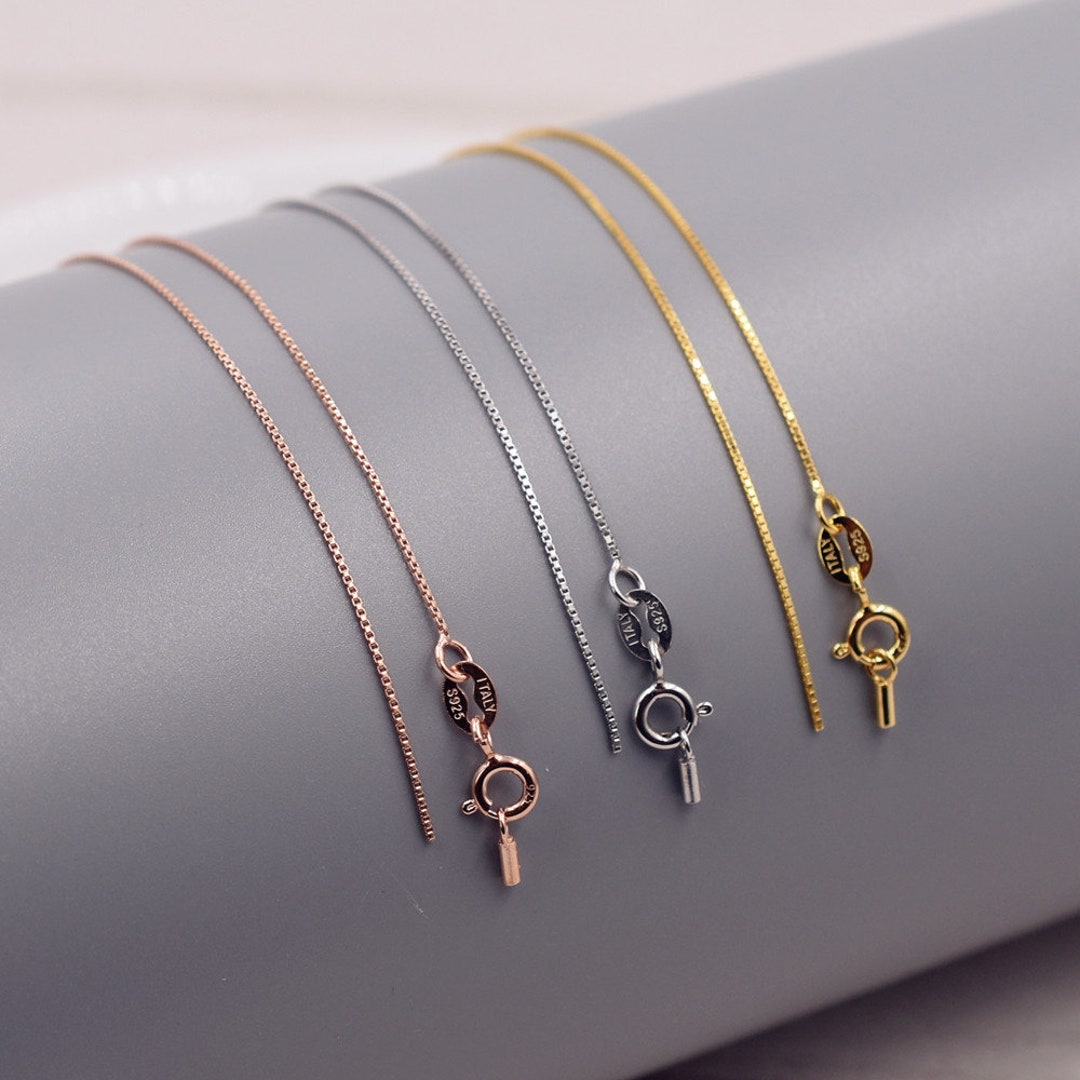 45cm 925 Silver Sterling Silver Necklace Chain Delicate - Etsy