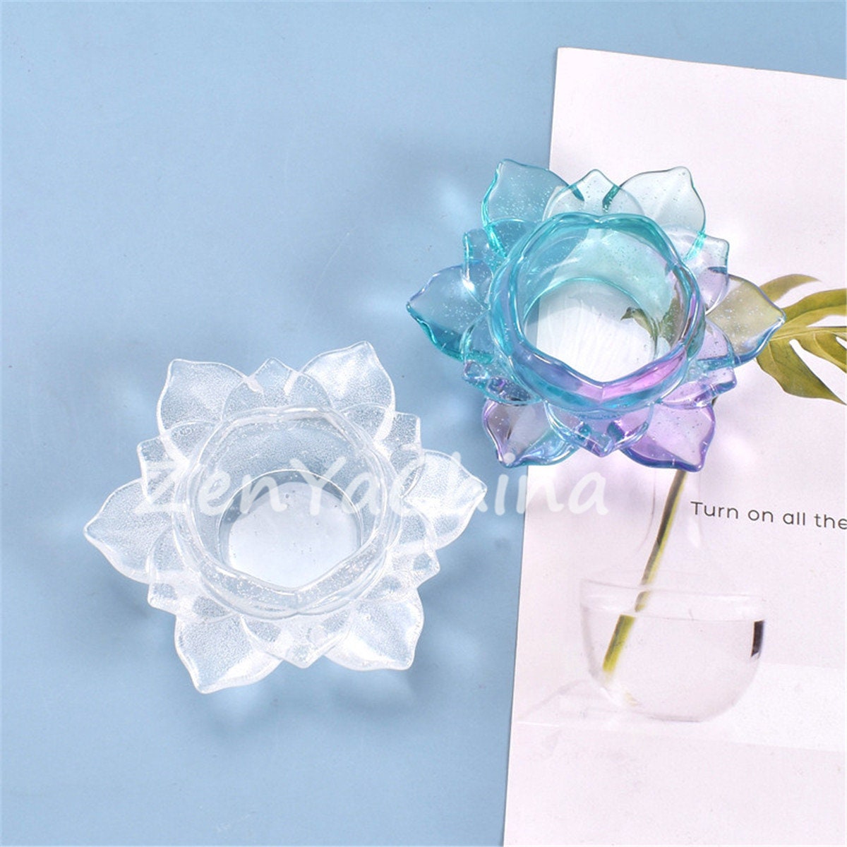 Flower Storage Box Mould Resin Lotus Mold DIY Crystal UV Epoxy - Etsy
