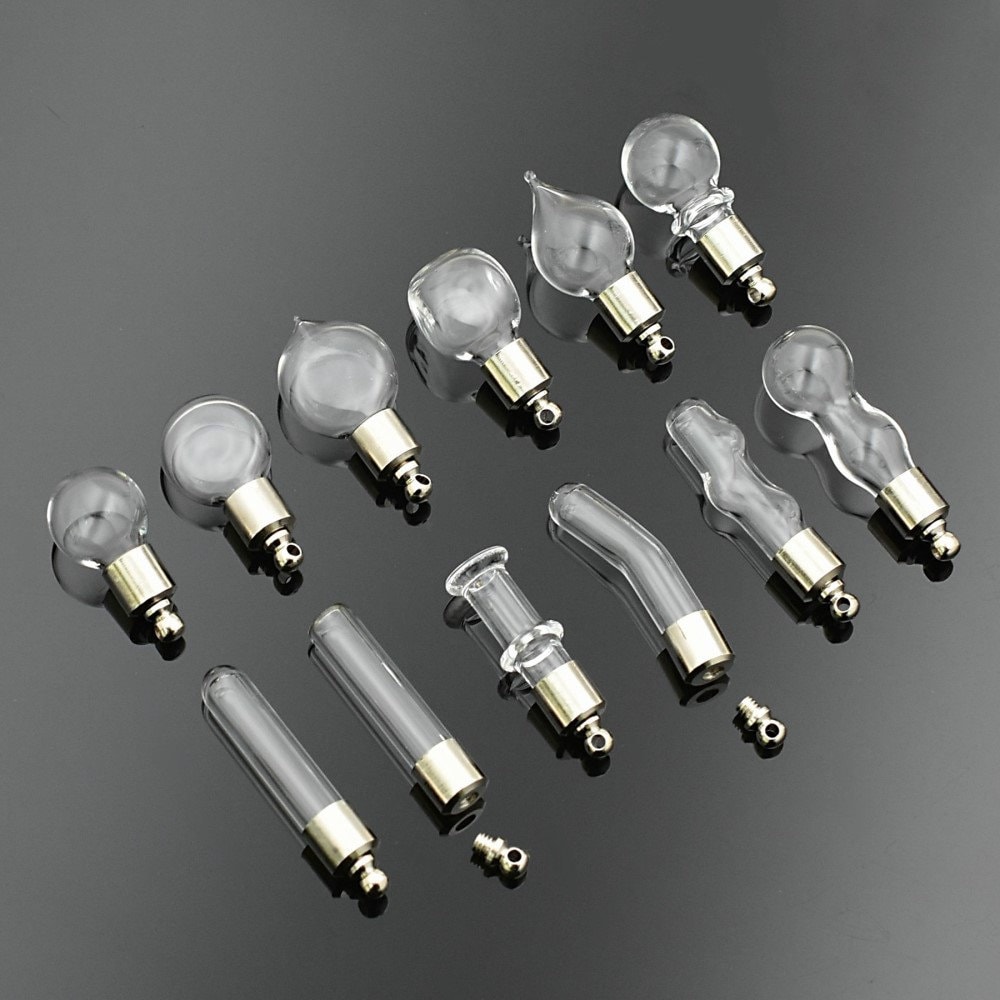 5pcs 6mm Outside Diameter Glass Tube With O Rings Glass Vial Pendant ...