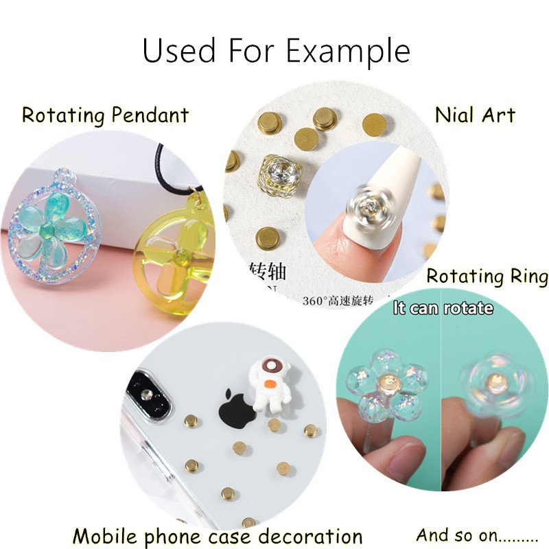 10piece Mini Rotating Bearing for Nail Art Jewelry Making Mobile Phone ...