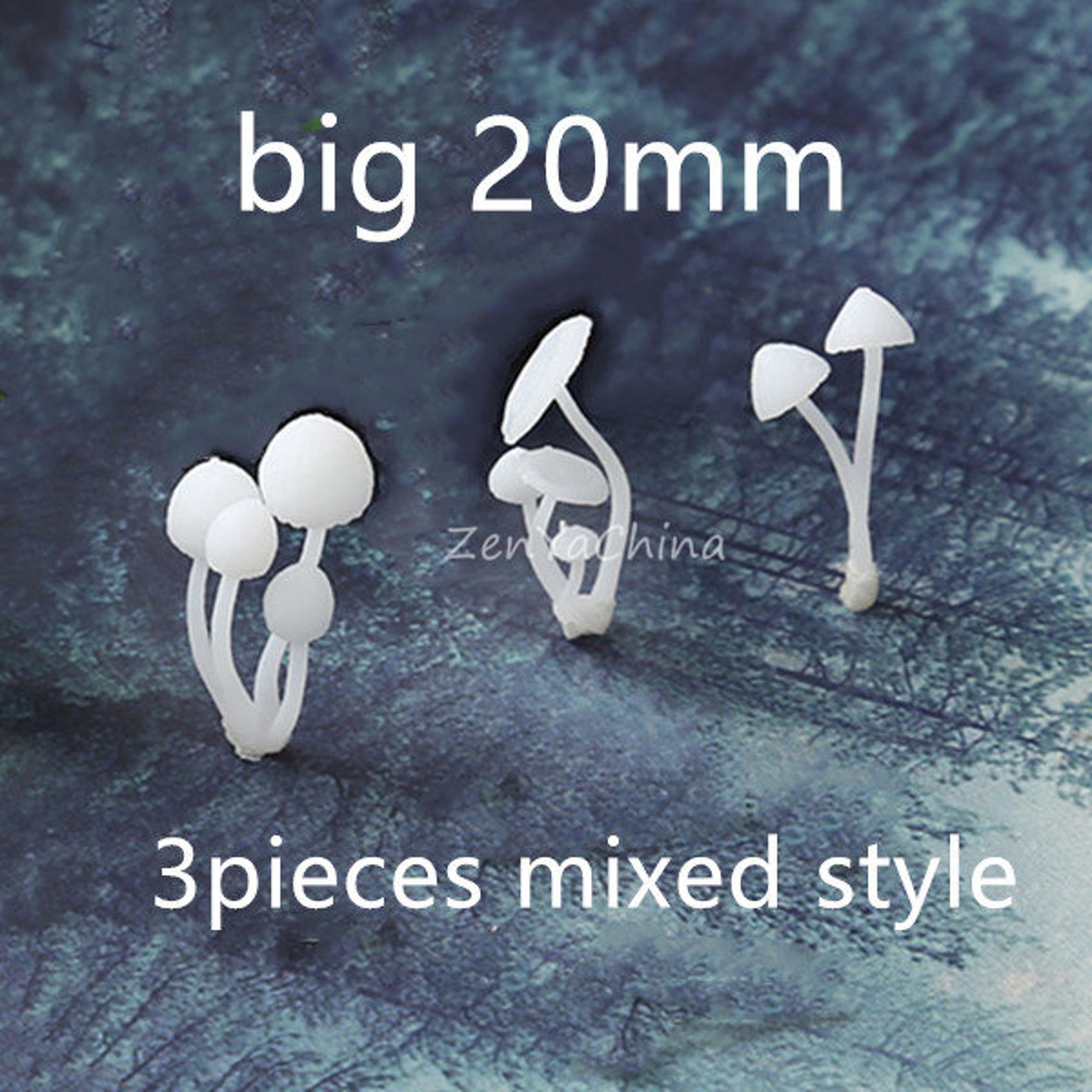 3D Micro Mushroom for Resin Art DIY Craft Resin Jewelry Casting Filler ...