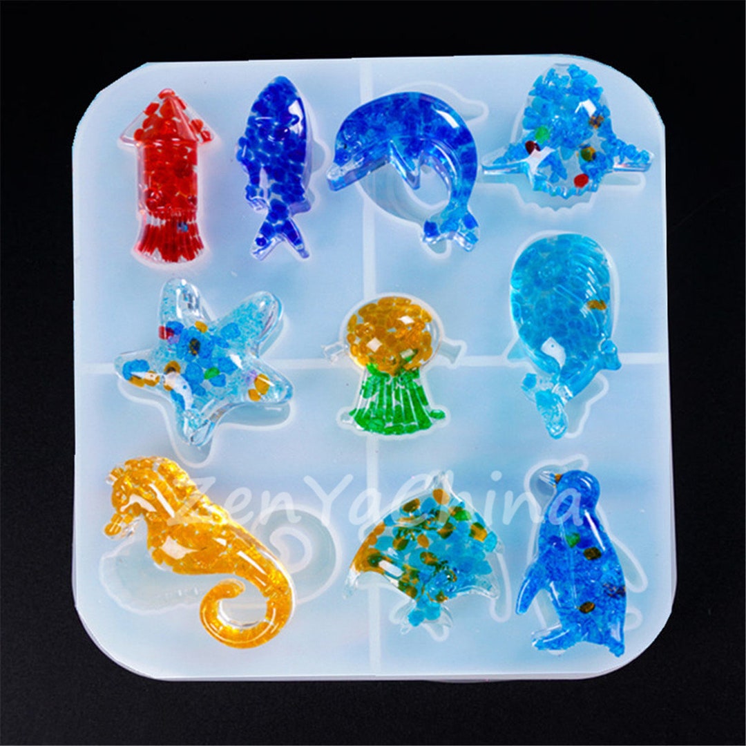 Resin Silicone Mold Marine Animals Magic Wand for Jewelry Making DIY ...