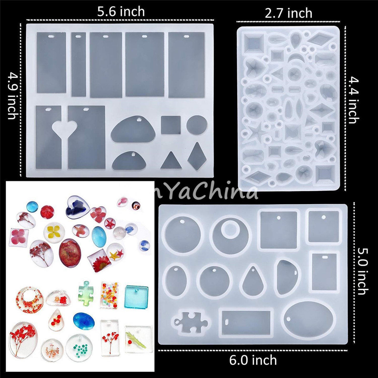 94PCS Mixed Epoxy Resin Molds Set Jewelry Making Resin Casting - Etsy