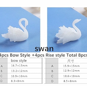 3D Cute ELK Jellyfish Swan Polar Bear for Resin Art DIY Craft Resin ...