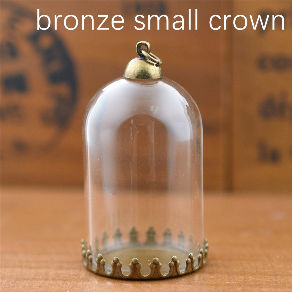 5sets 3825mm Tube Glass Dome Bottles With Findings Set Glass - Etsy