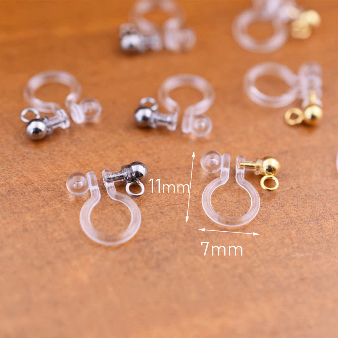 Resin Ear Clip No Pierced Ear Clip Invisible Stud Earrings - Etsy