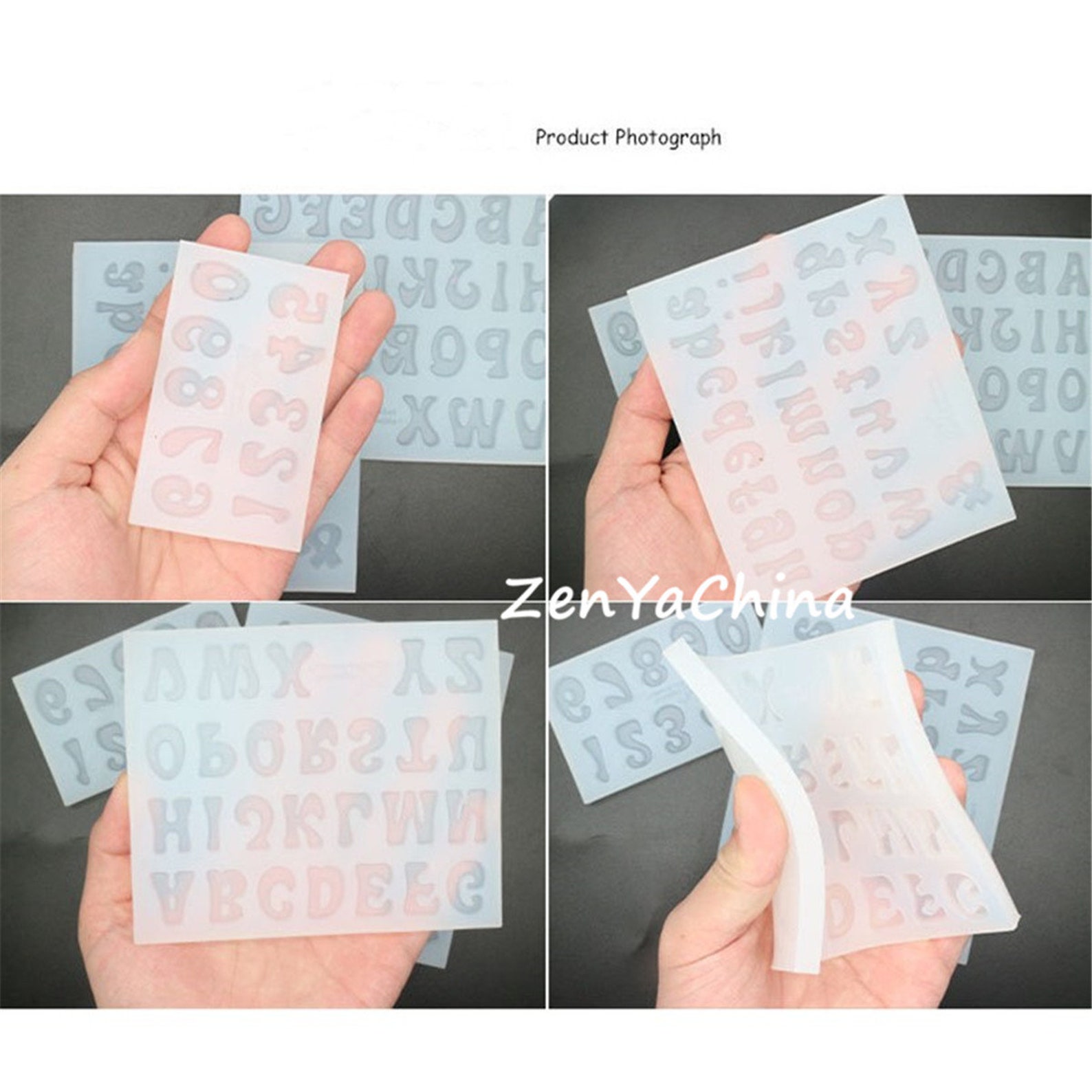 Silicone Mold Lovely Font English Letter Pendants Silicone - Etsy