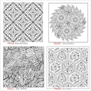 Polymer Clay Texture Stamp Sheets Leaves Flowers Mandala Pattern DIY ...
