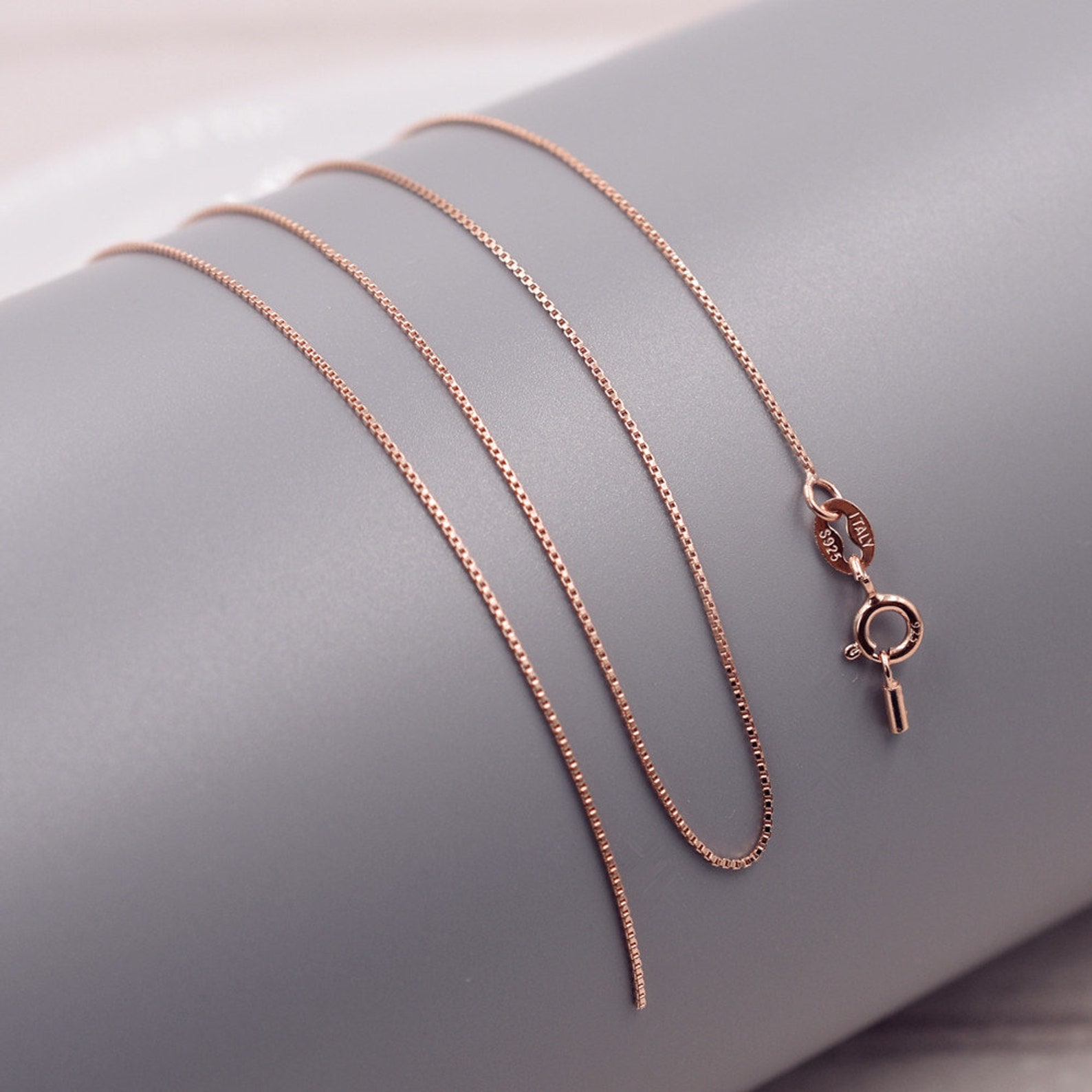 45cm 925 Silver Sterling Silver Necklace Chain Delicate | Etsy