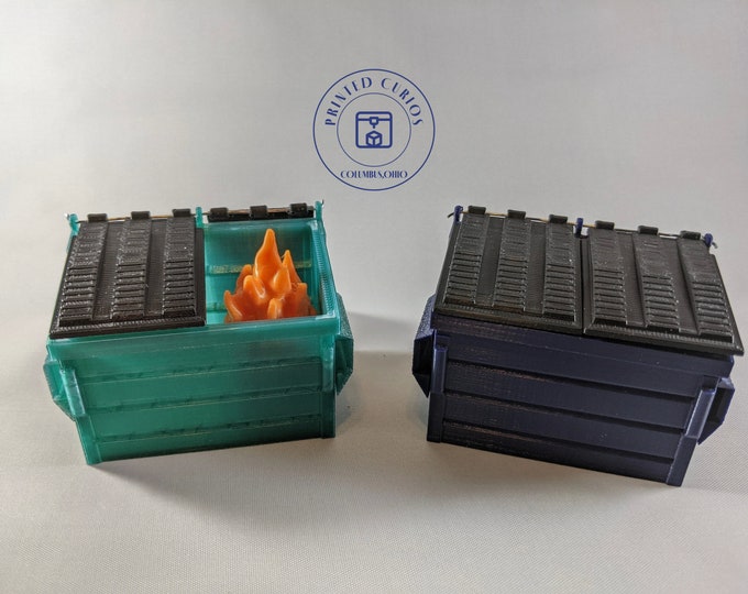 3D Printed Dumpster Fire Model - Fun Desk Toy & Gift - Color Options ...
