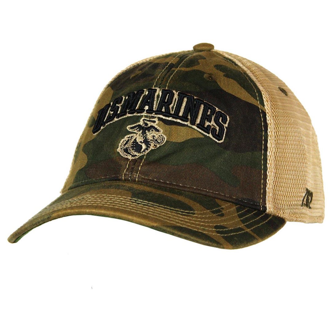 USMC Stretch Fit Camo Trucker Cap - Etsy