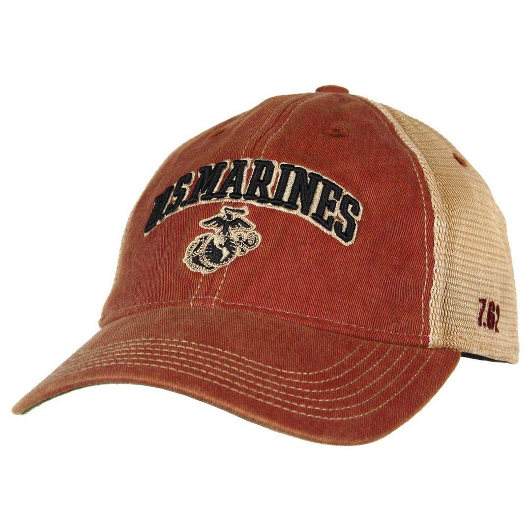 USMC Stretch Fit Trucker Cap Vintage Red - Etsy