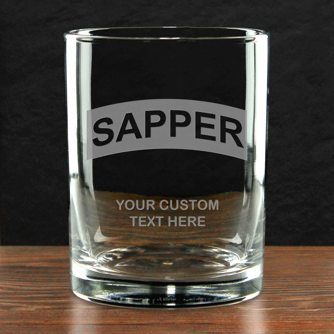 U.S. Army Engineer Sapper Personalized 14 Oz. Double Old Fashioned ...