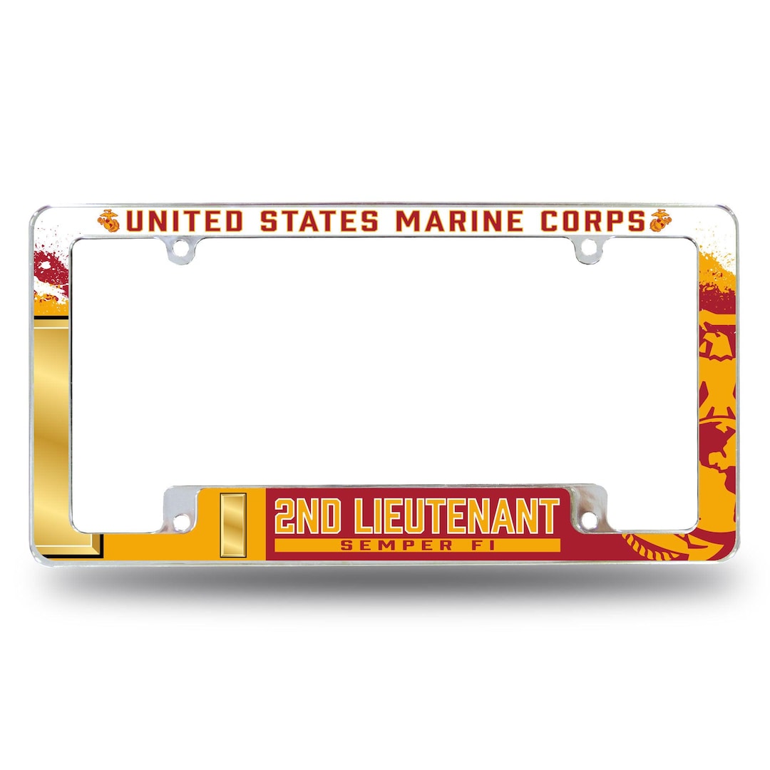 7.62 Design Marine Corps O-1 2nd Lieutenant USMC License Plate Frame ...