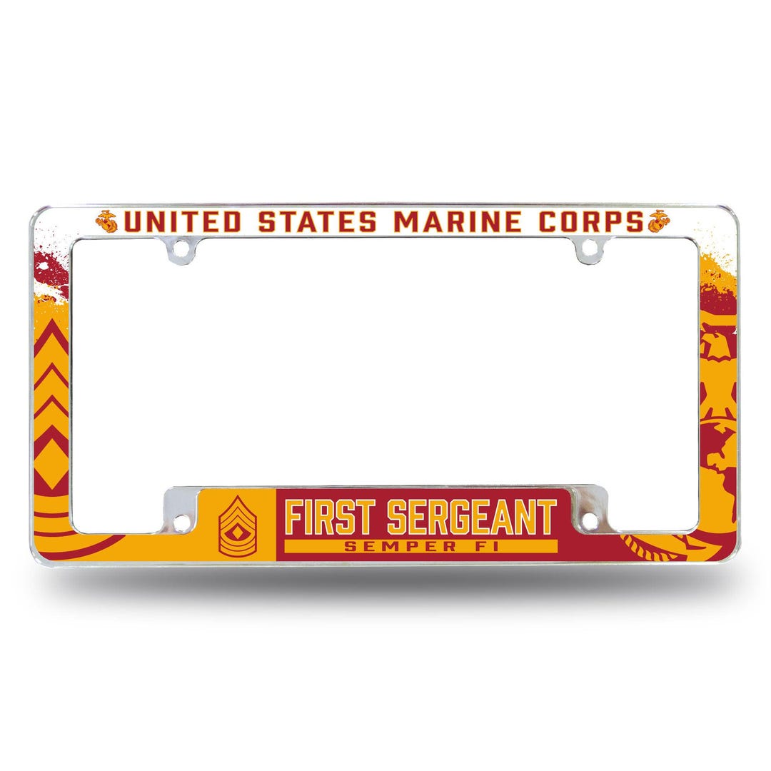 7.62 Design Marine Corps E-8 First Sergeant USMC License Plate Frame ...