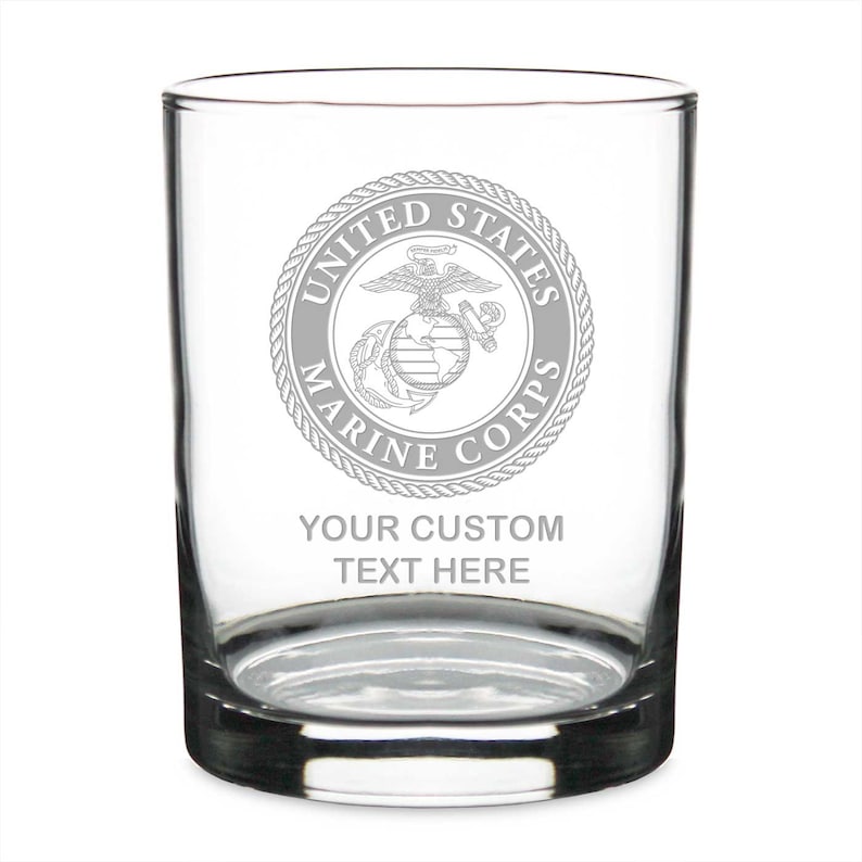 Personalized U.S. Marine Corps Whiskey Glass - Officially Licensed - Etsy
