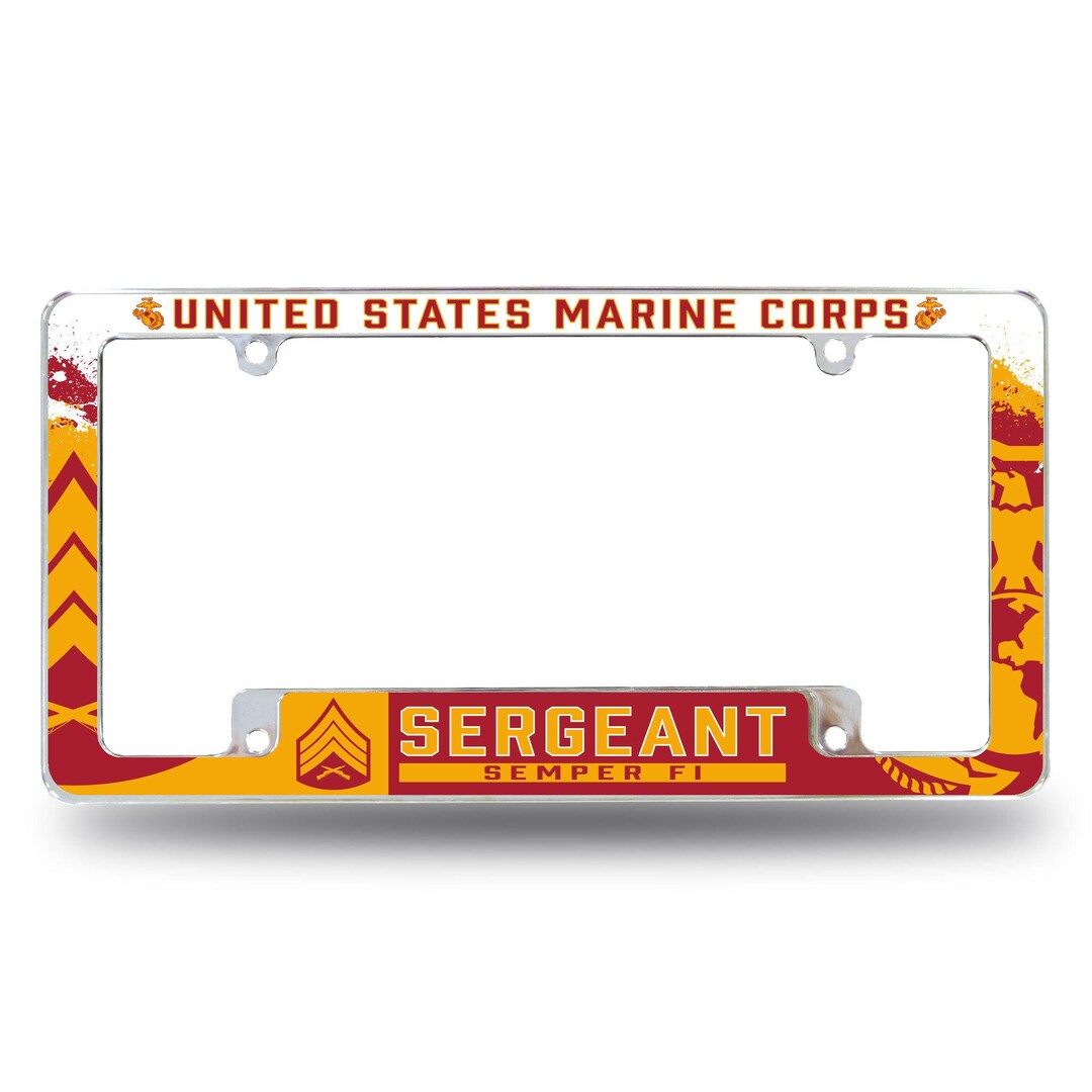 7.62 Design Marine Corps E-5 Sergeant USMC License Plate Frame ...