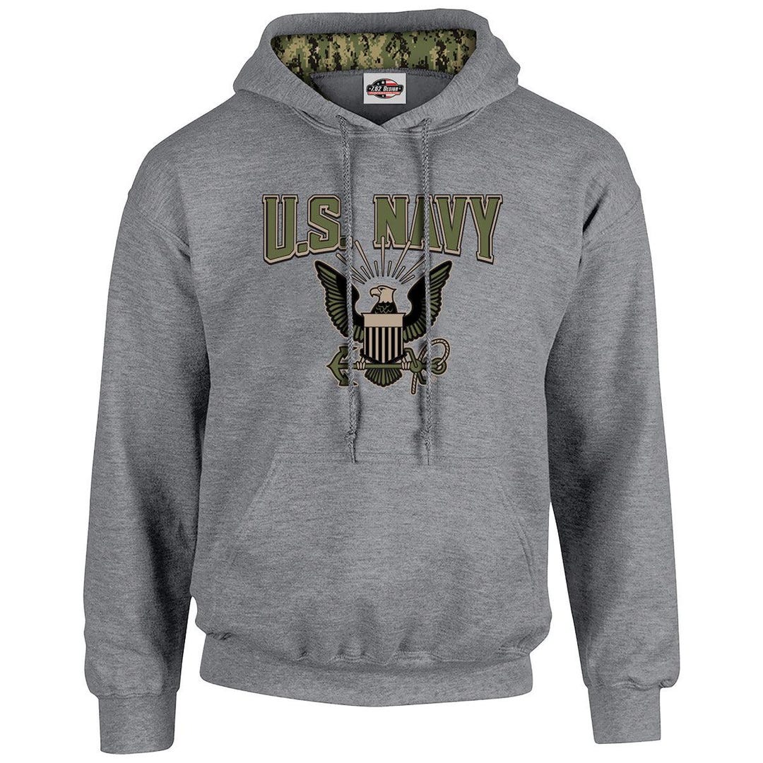 7.62 Design US Navy Logo Type III Hoodie - Grey - Etsy