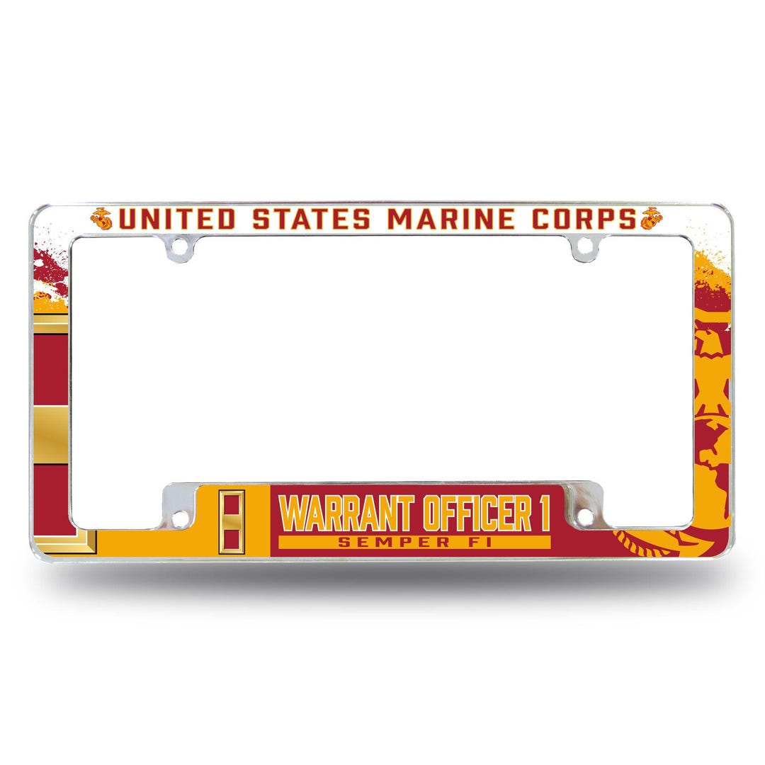 7.62 Design Marine Corps W-1 Warrant Officer 1 USMC License Plate Frame ...