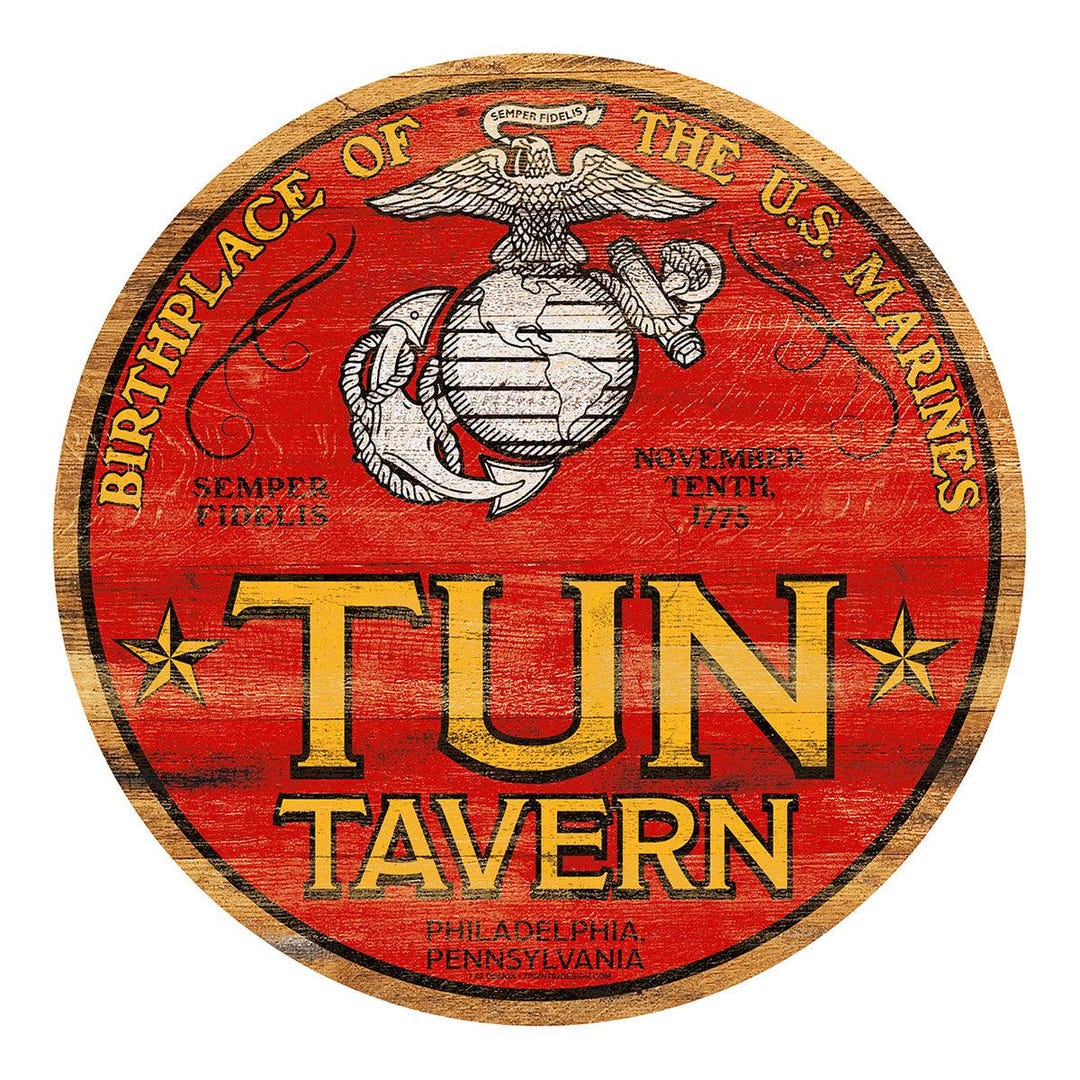 USMC Tun Tavern Color 20 Inch Round Sign - Etsy