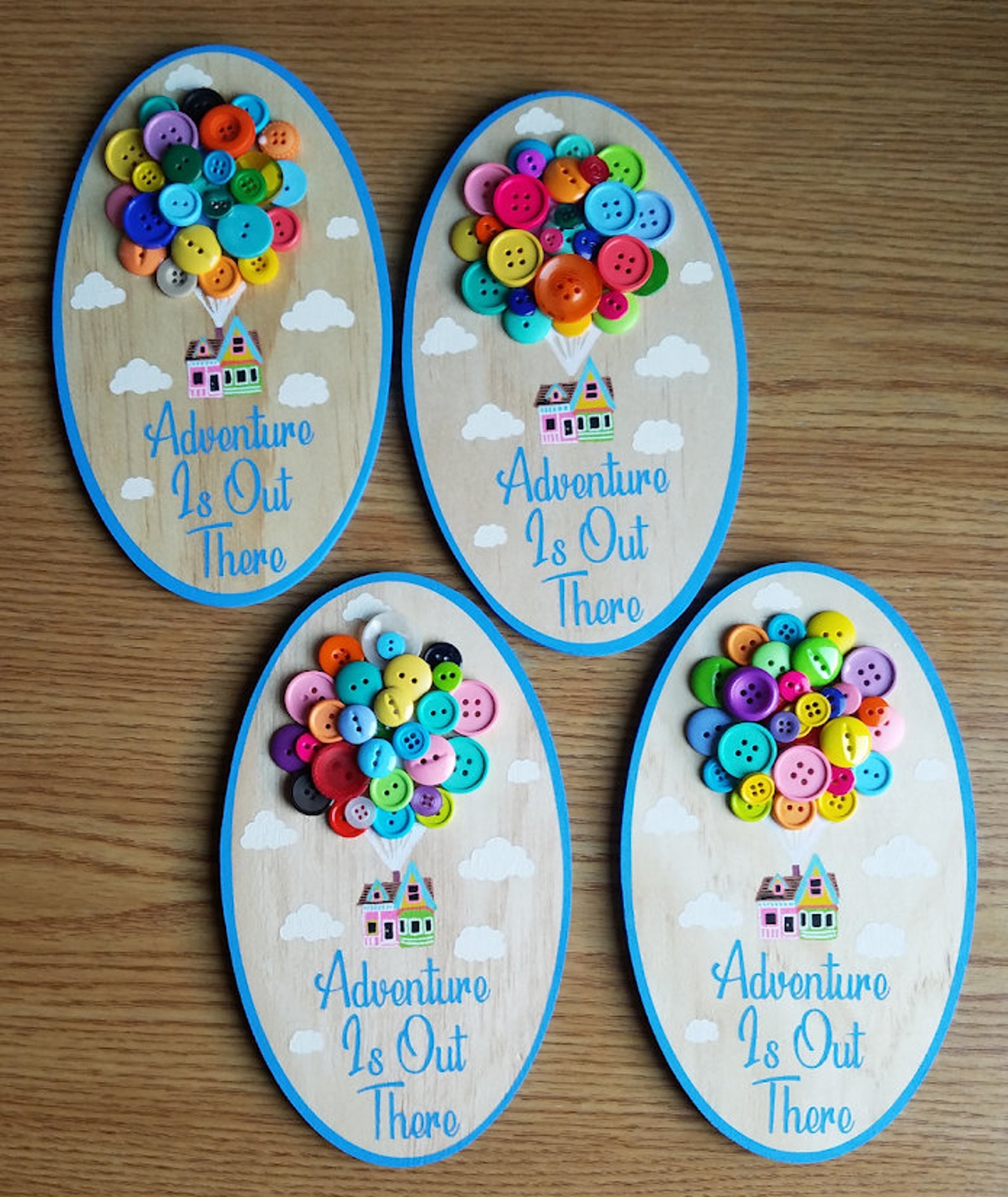 UP inspired Adventure Is Out There wooden sign with Button | Etsy