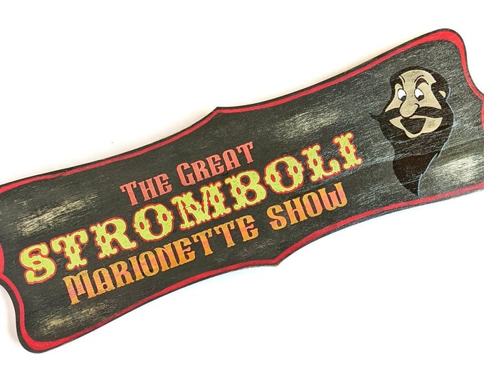 Pinocchio the Great Stromboli Inspired Hand Made Wooden Sign - Etsy