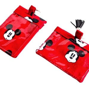 Mickey Mouse-inspired ID Card Holder, Small Wallet, Badge Holder - Etsy
