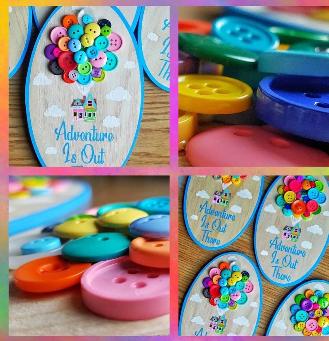 UP Inspired Adventure is Out There Wooden Sign With Button - Etsy