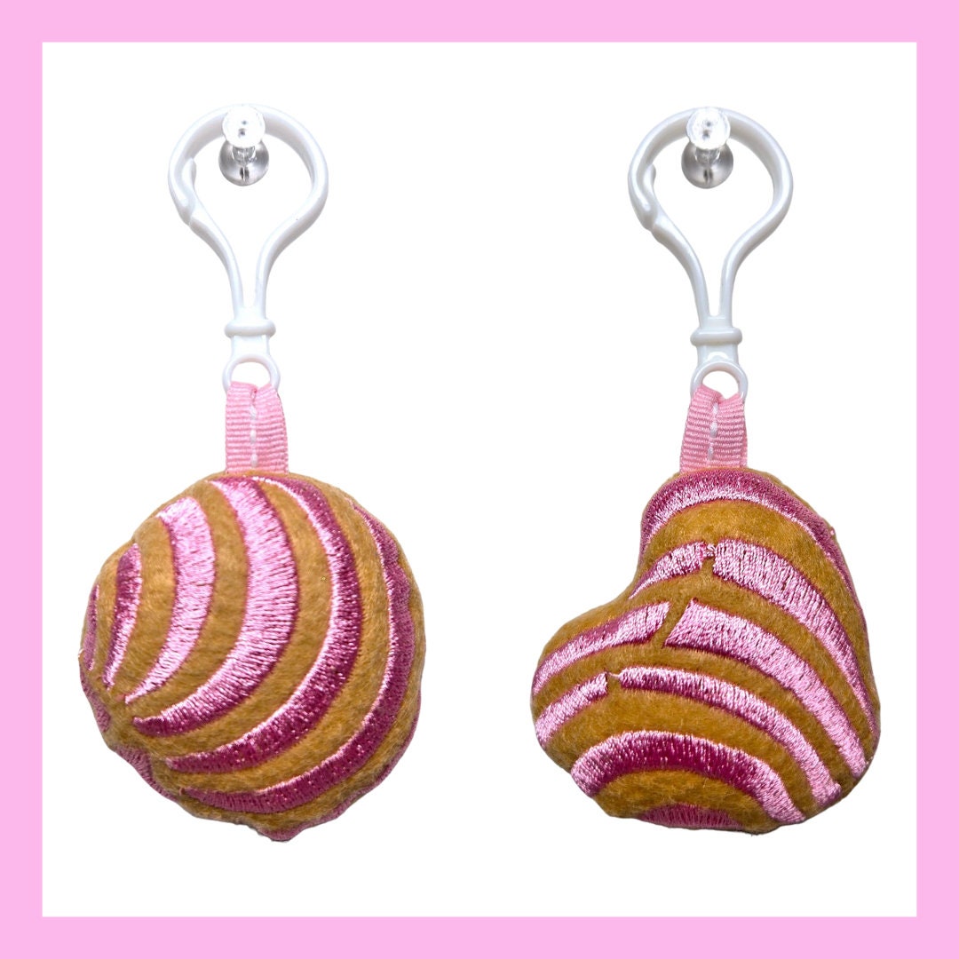Cute Concha Sweet Bread Roll Plush, Keychain, Bag Charm, Squishy ...