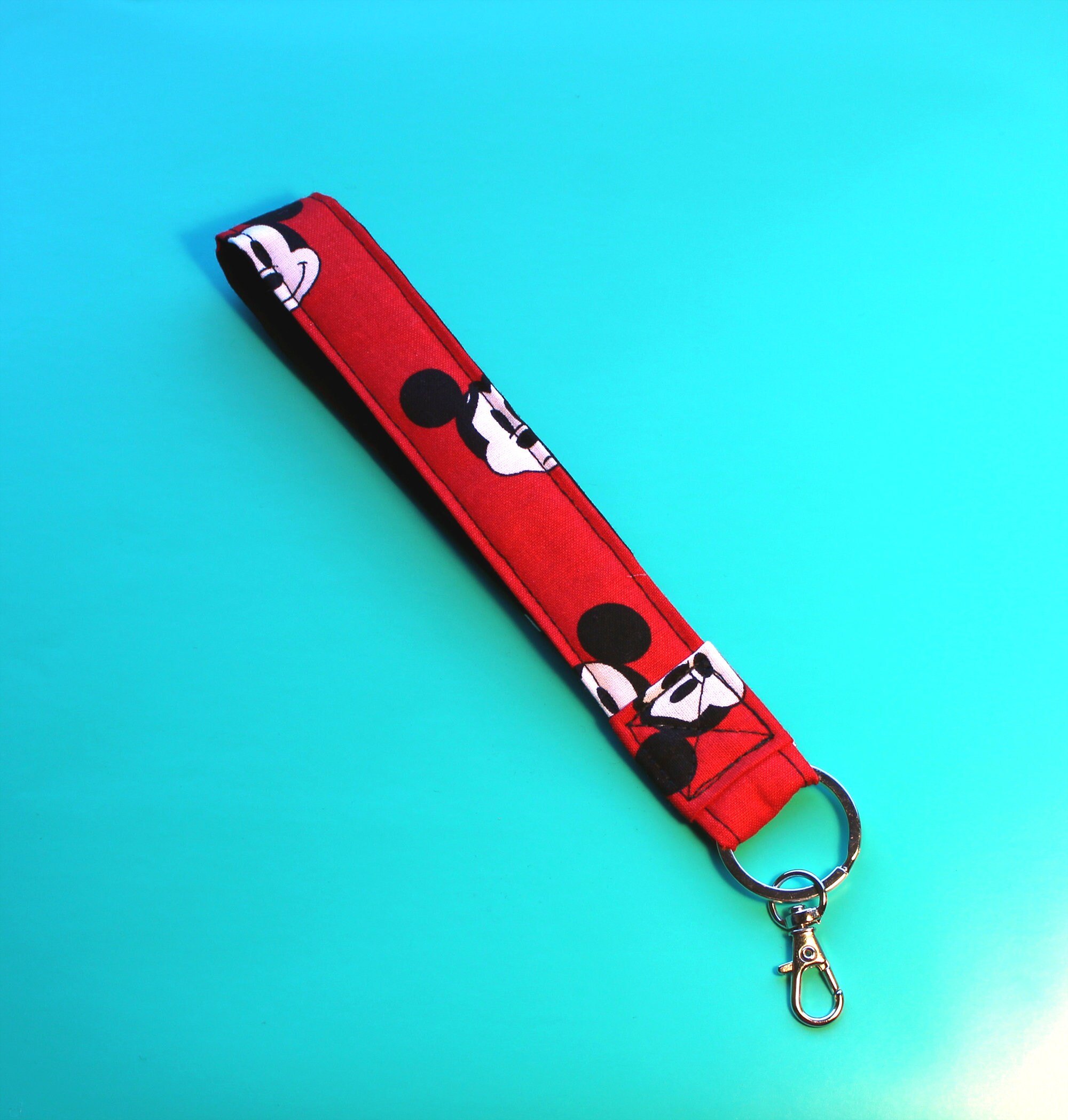 Mickey Mouse inspired ID / Card Holder Lanyard Keychain | Etsy