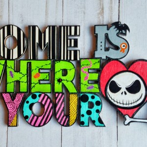 The Nightmare Before Christmas inspired Wooden sign | Etsy