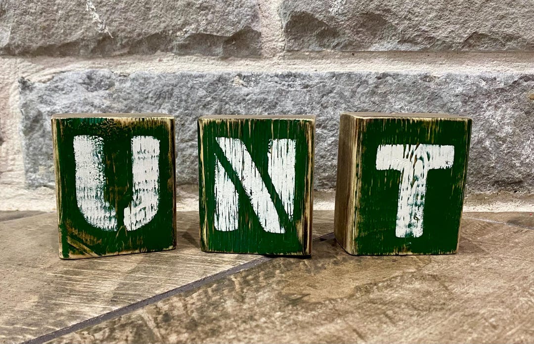UNT Wooden Block Set - North Texas Home Decor, Graduation Gift - Etsy
