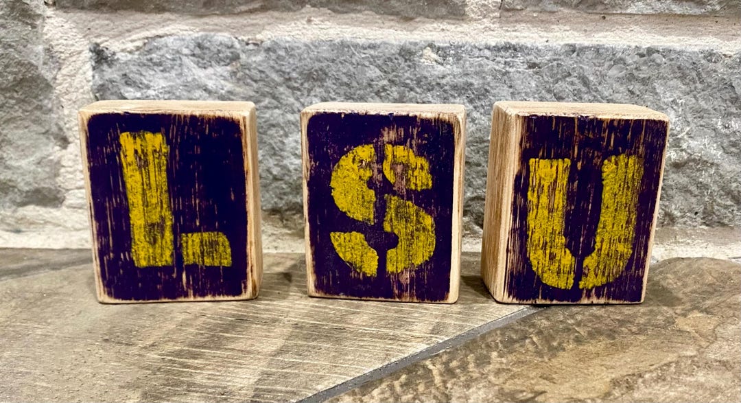 LSU Rustic Wood Decor: Louisiana State University Tigers Home, Office ...