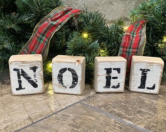 Noel Christmas Stackable Blocks - Etsy