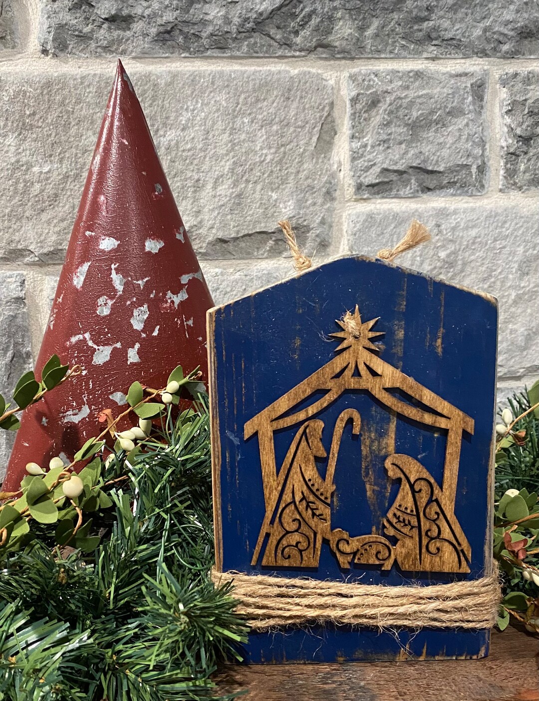 Nativity Scene Rustic Decor Rustic Nativity Scene Shelf Sitter - Etsy